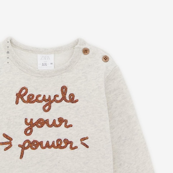 Zara | Shirts & Tops | Zara Text Sweater | Poshmark